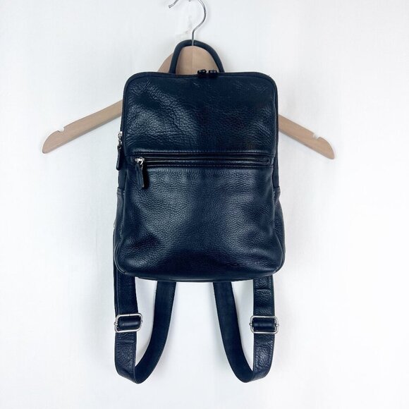 Fossil | Bags | Fossil Small Black Leather Mini Backpack | Poshmark